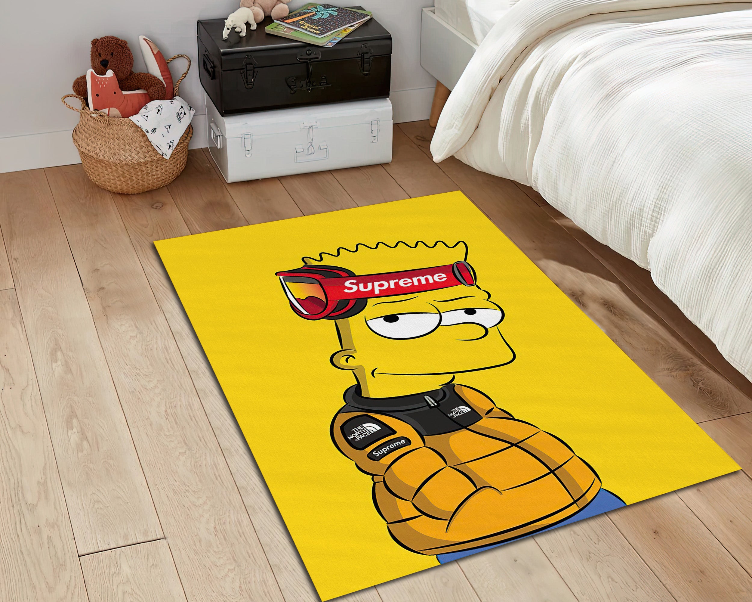 Simpson Themed Rug, Supreme Symbol Carpet, Streetwear Decor, Urban Mat ...