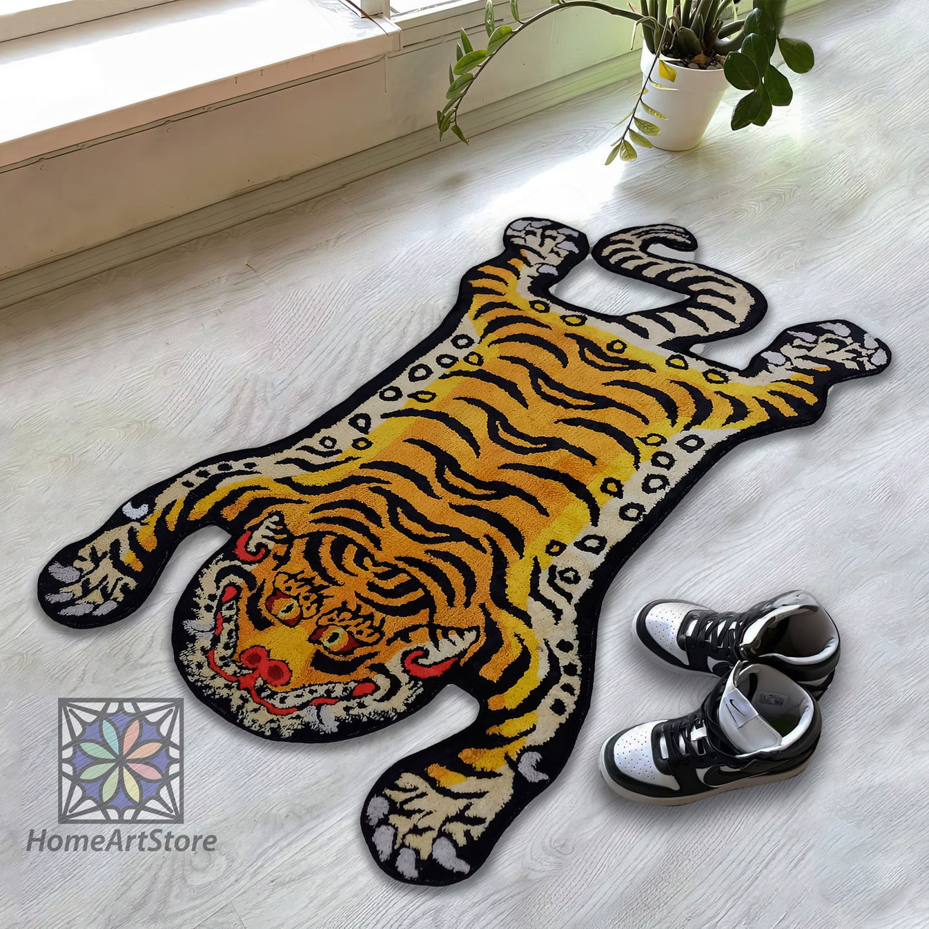 Tibetan Tiger Carpet - Traditional Art for Decorative Home Decoration ...