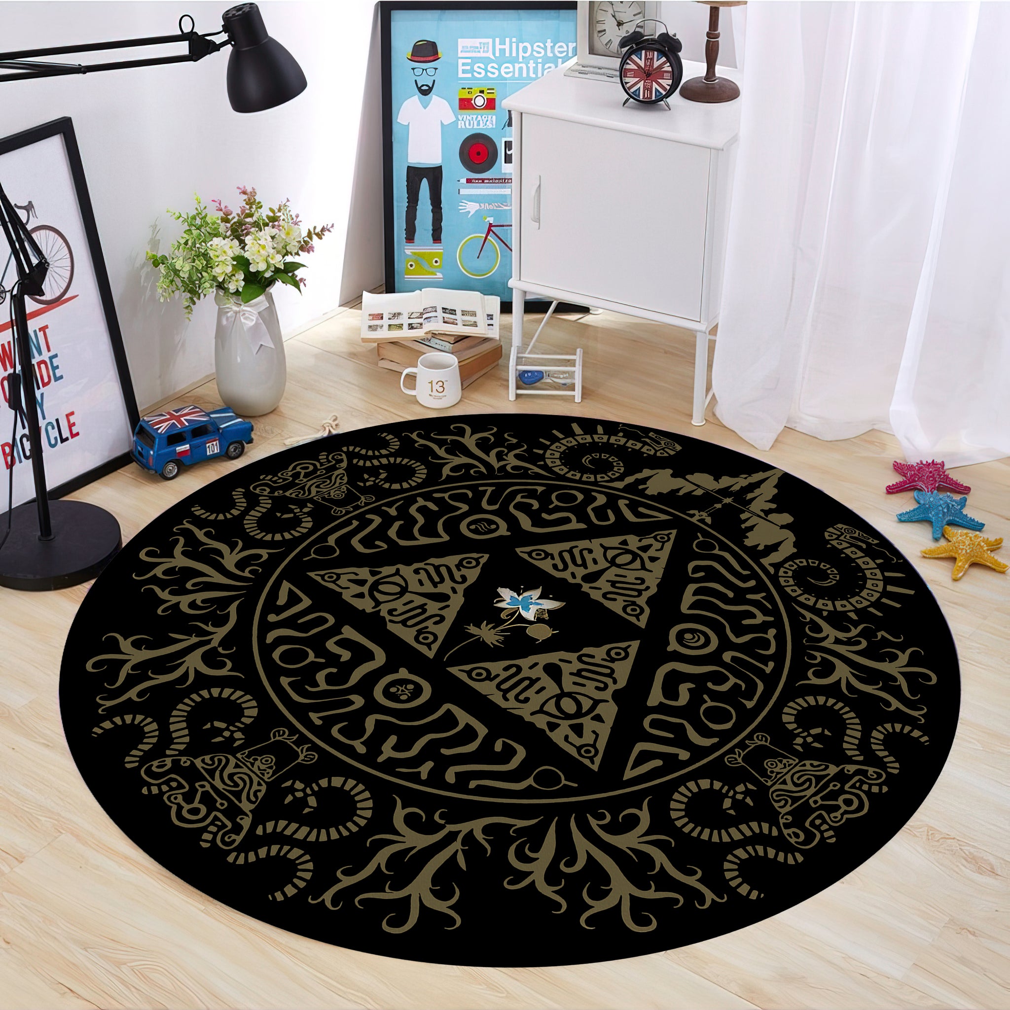 Zelda Round Logo Rug - Gaming Chair Mat for Game Decor and Zelda Art ...